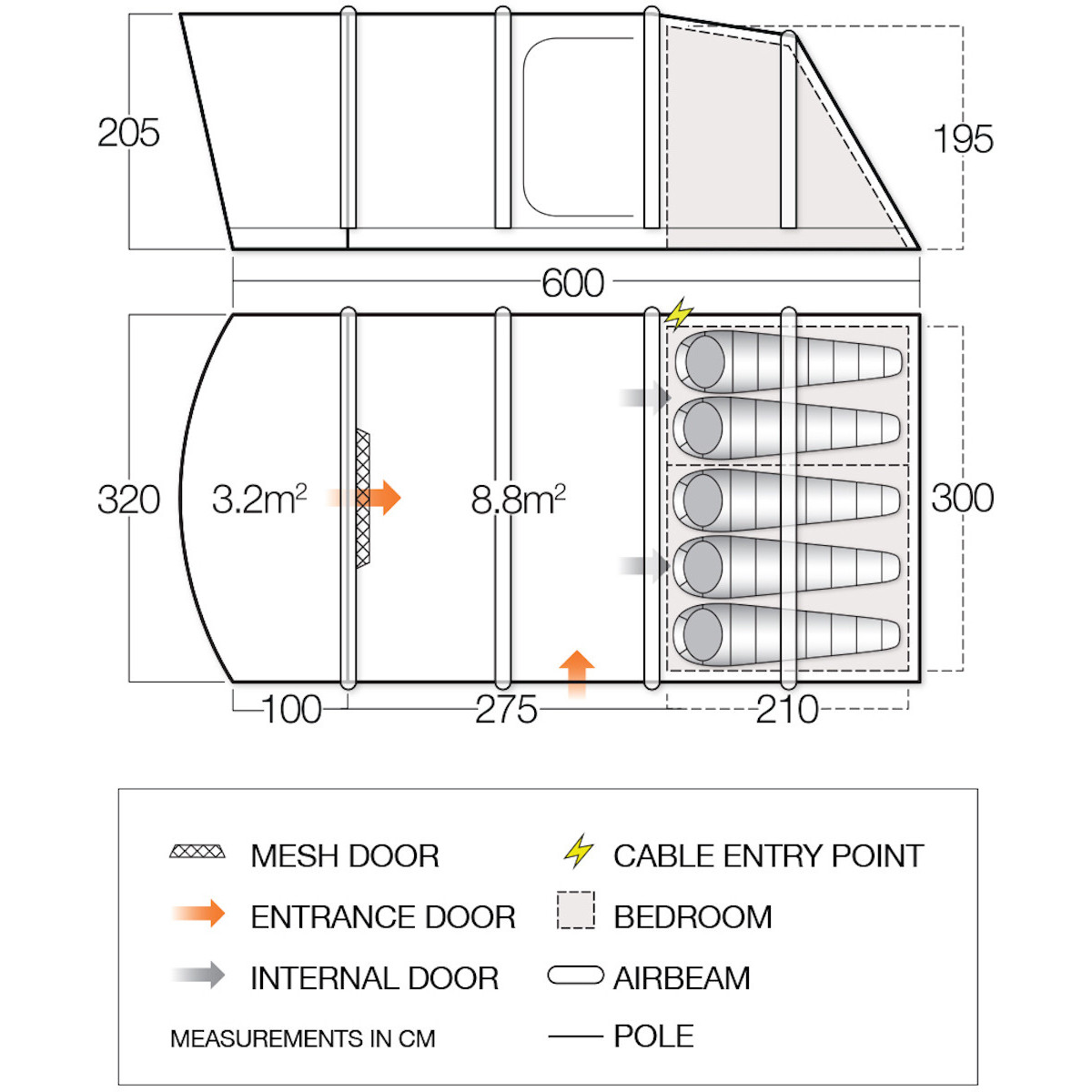 Vango Capri Air 500 XL felfújható sátor | 4Camping.hu