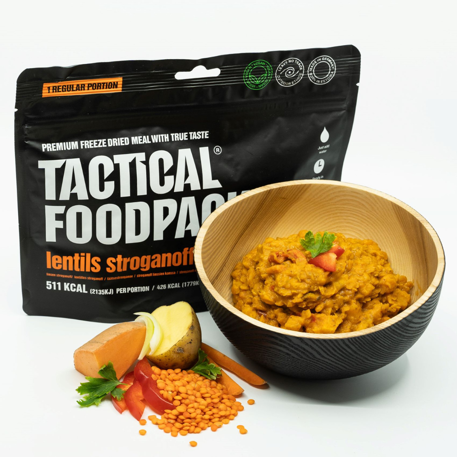 Tactical Foodpack Lentils Stroganoff 120g főétel | 4Camping.hu